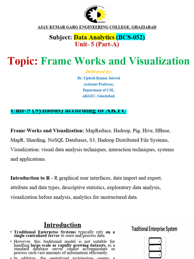 Data Analytics Unit-5 | PDF | Apache Hadoop | Map Reduce