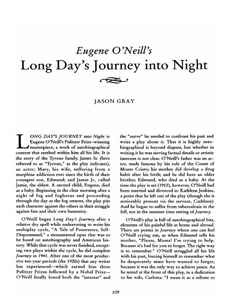 Analysis _ the Long Day's Journey Into Night_ Eugene O Neill | PDF