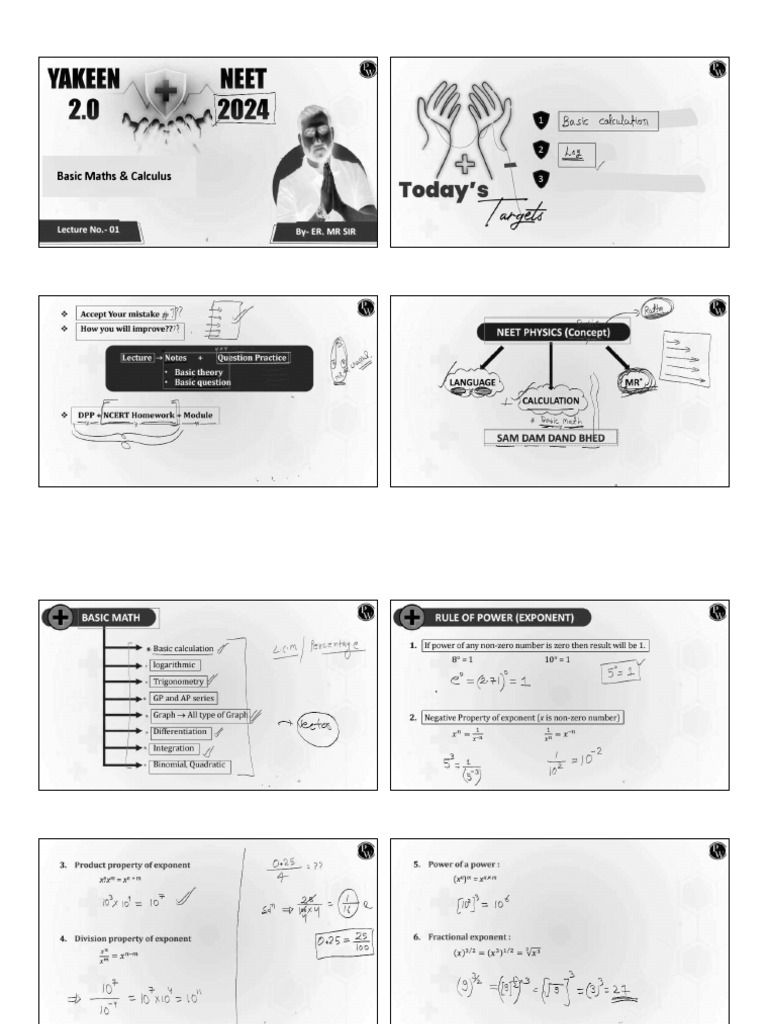 Basic Maths and Physics Lectures | PDF | Newton's Laws Of Motion | Gases