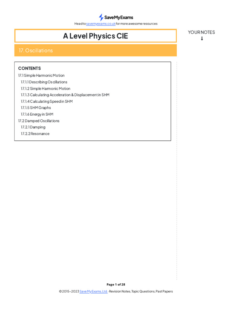 Oscillation s | PDF | Oscillation | Damping