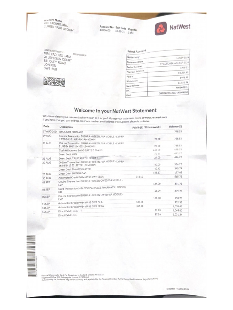 Current Plus Account | PDF