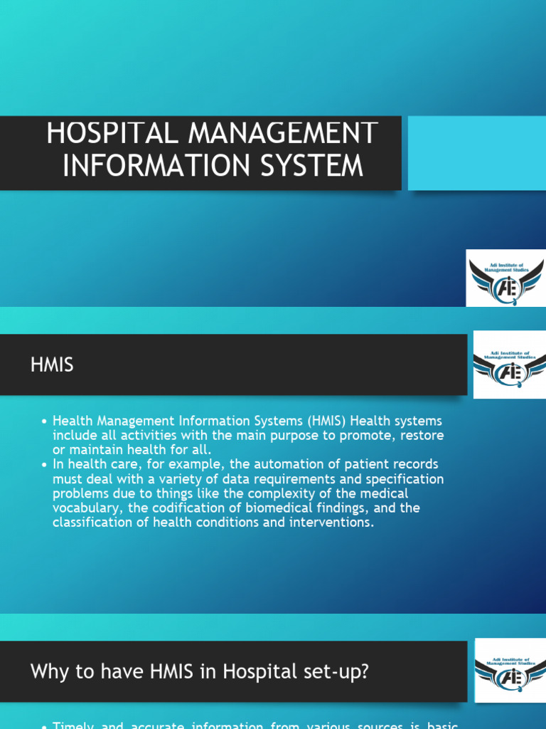 Hospital Management Information Systems | PDF | Electronic Health ...