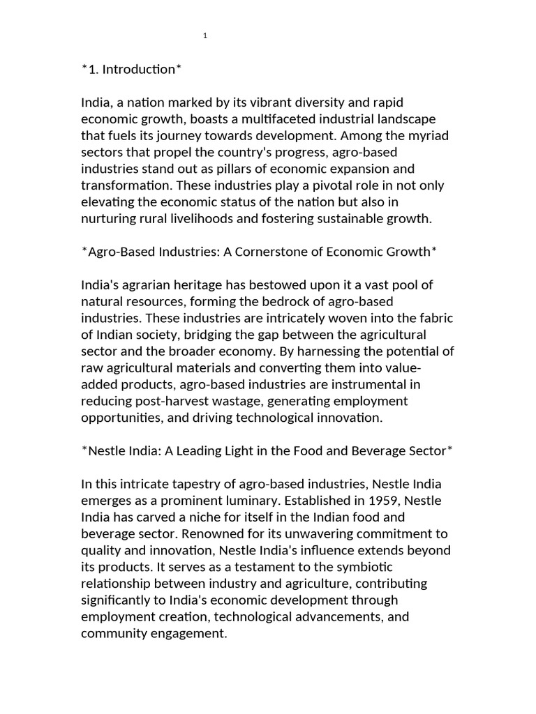 Geo Project 1 | PDF | Nestlé | Innovation