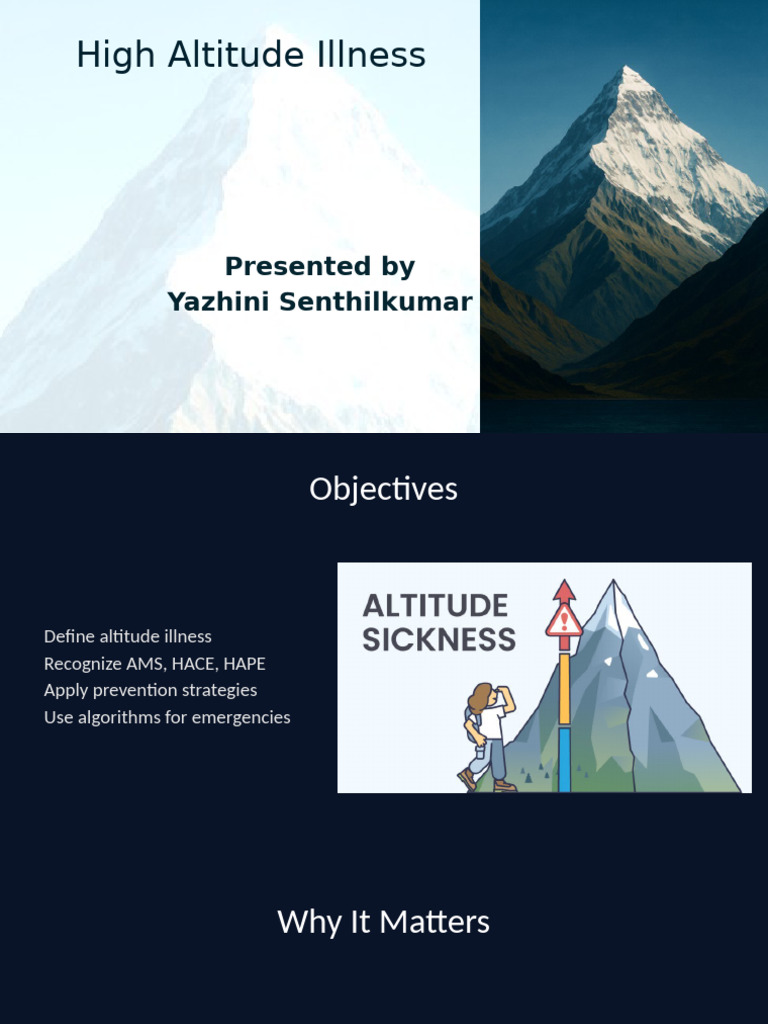 High Altitude Illness: Prevention & Management | PDF | Pulmonology ...