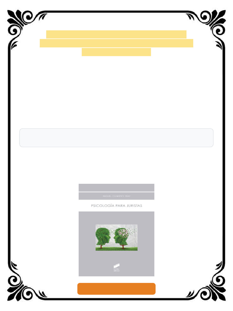 Instantly Get The Digital Version of Psicología para Juristas 1st ...
