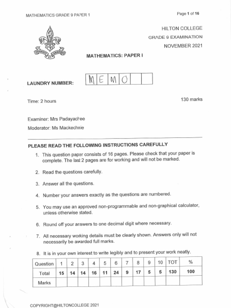 Marking Guidelines | PDF