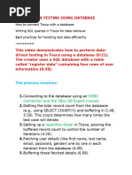 TOSCA DB Connection Methods Guide | PDF | Microsoft Sql Server | Databases
