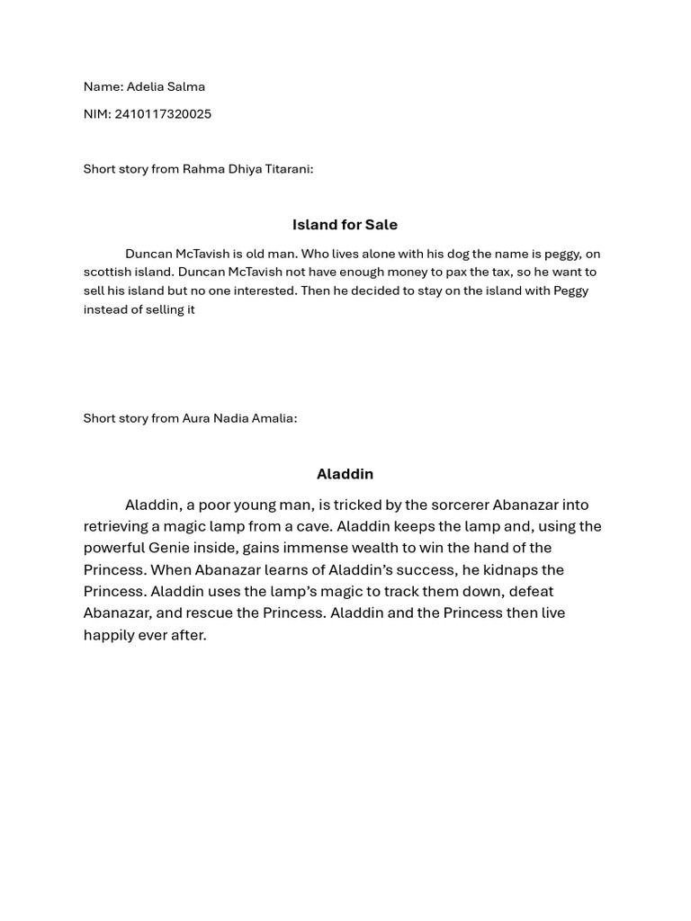 Short Story 2. | PDF