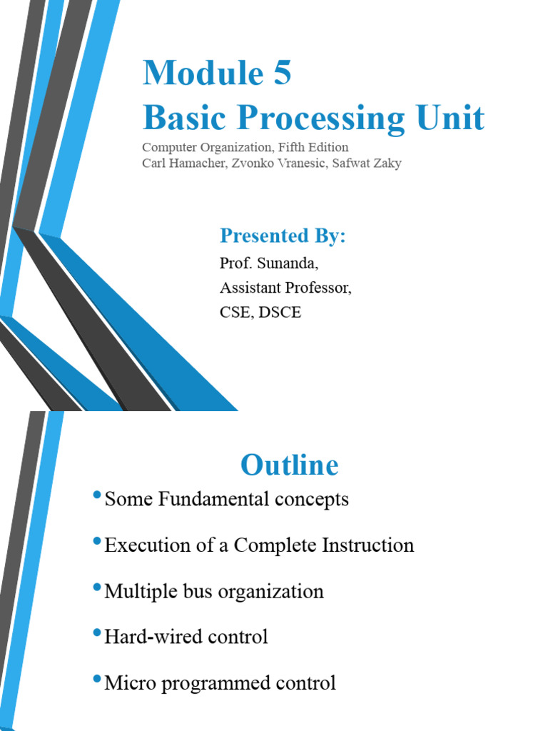 Module 5 Basic Processing Unit | PDF | Central Processing Unit | Cpu Cache