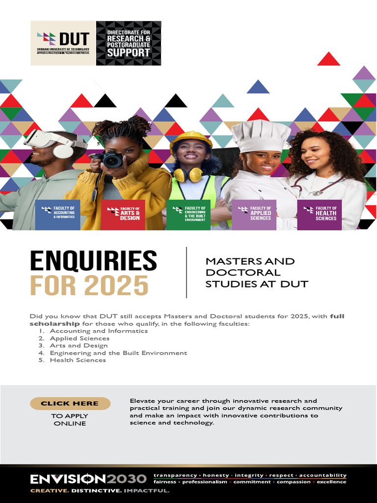3025 Masters and Doctoral Studies at Durban University of Technology ...