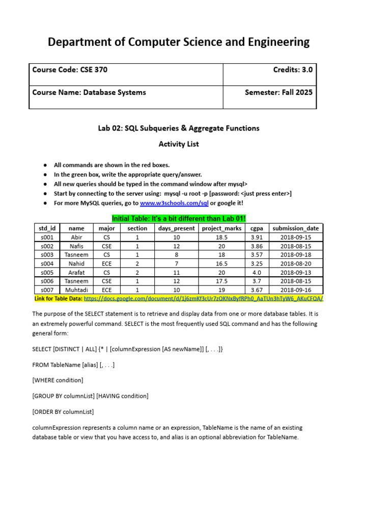 CSE370 Lab02 Sheet (Student View) | PDF | Computer Data | Software ...