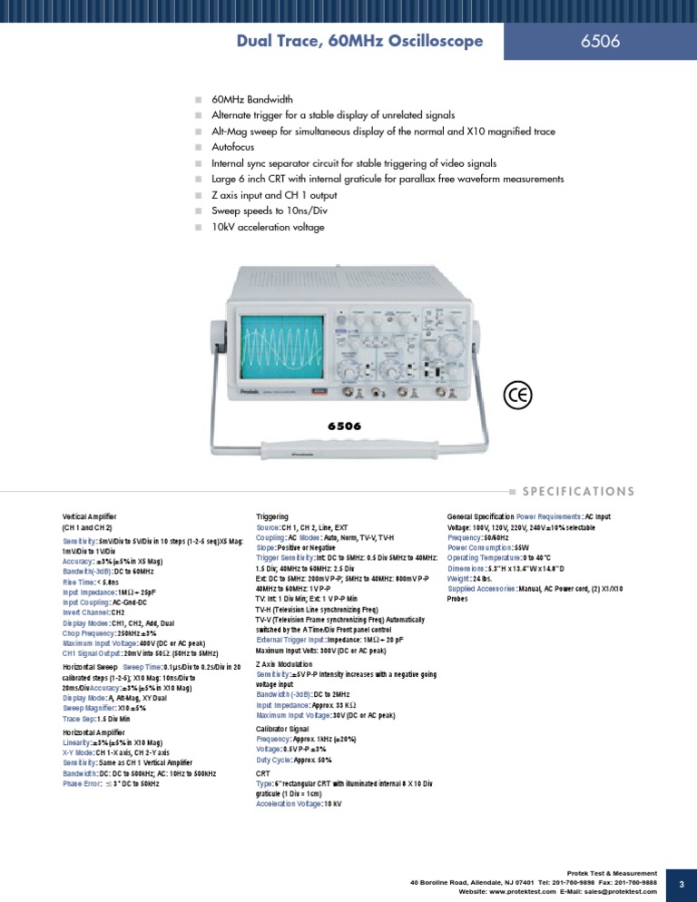 Protek 6506 | PDF | Direct Current | Alternating Current