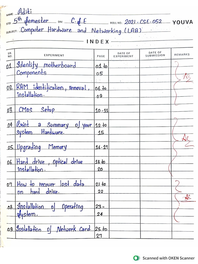 Computer hardware & networking lab | PDF