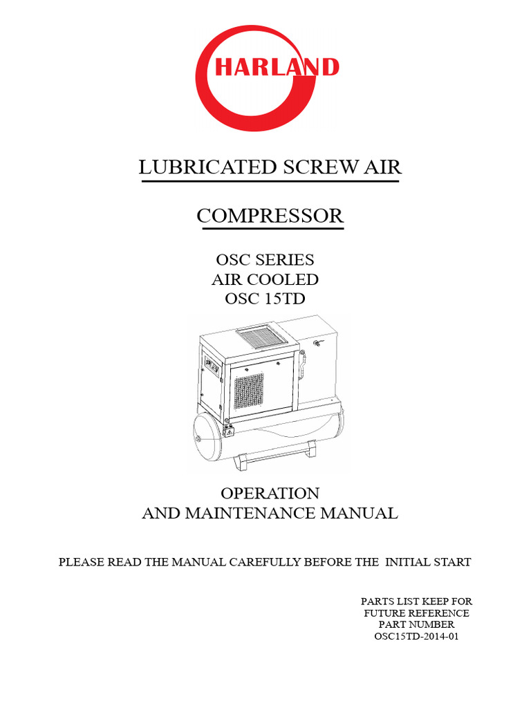 OSC 15 TD - Manual | PDF | Bearing (Mechanical) | Valve