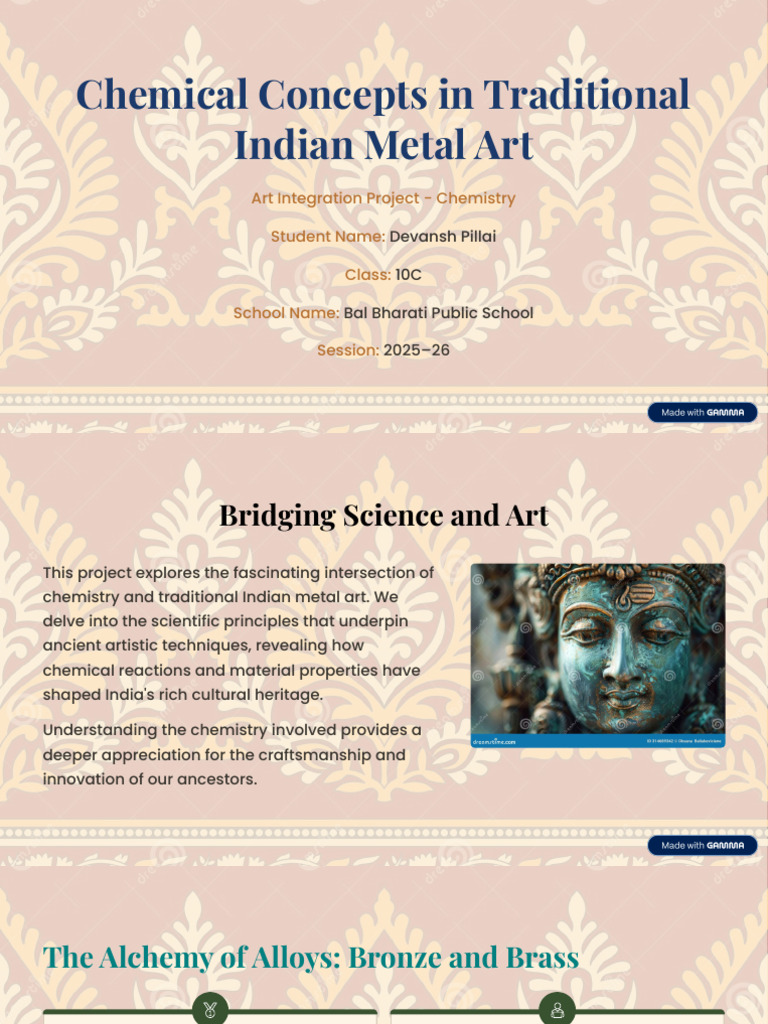 Chemical Concepts in Traditional Indian Metal Art | PDF | Bronze | Copper