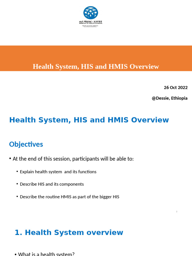 Health System and HIS Overview Guide | PDF | Information | Health Care