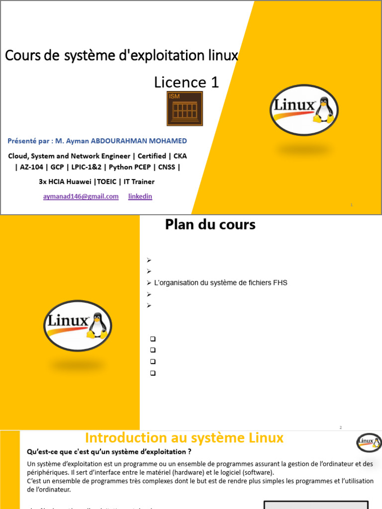 Introduction au système d'exploitation Linux | PDF | Linux | Gnou