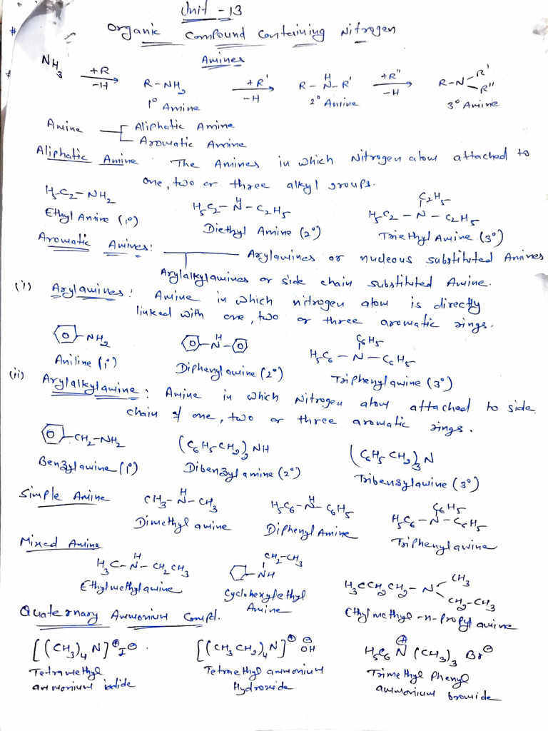 Organic Chemistry - Amine | PDF | Molecules | Chemistry