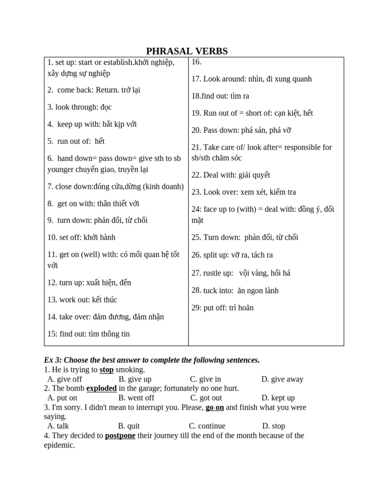 Phrasal Verbs | PDF