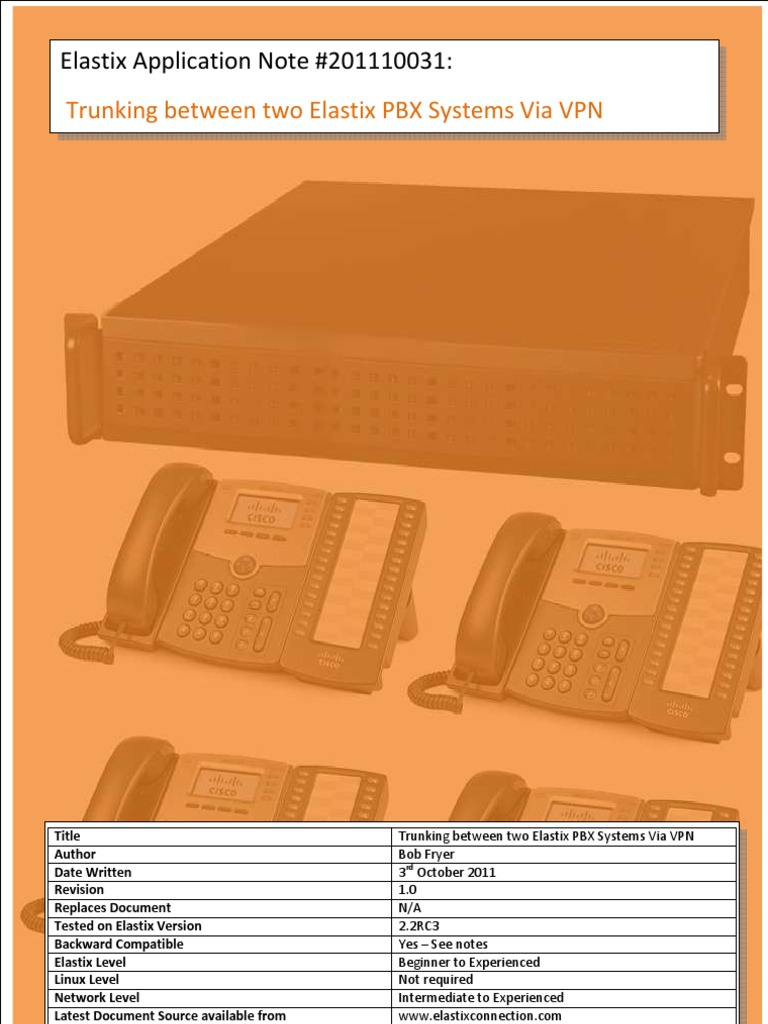 Elastix PBX VPN Trunking Guide | PDF | Virtual Private Network | Router ...