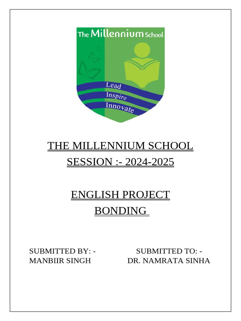 Edited Front Pages of The English Project | PDF