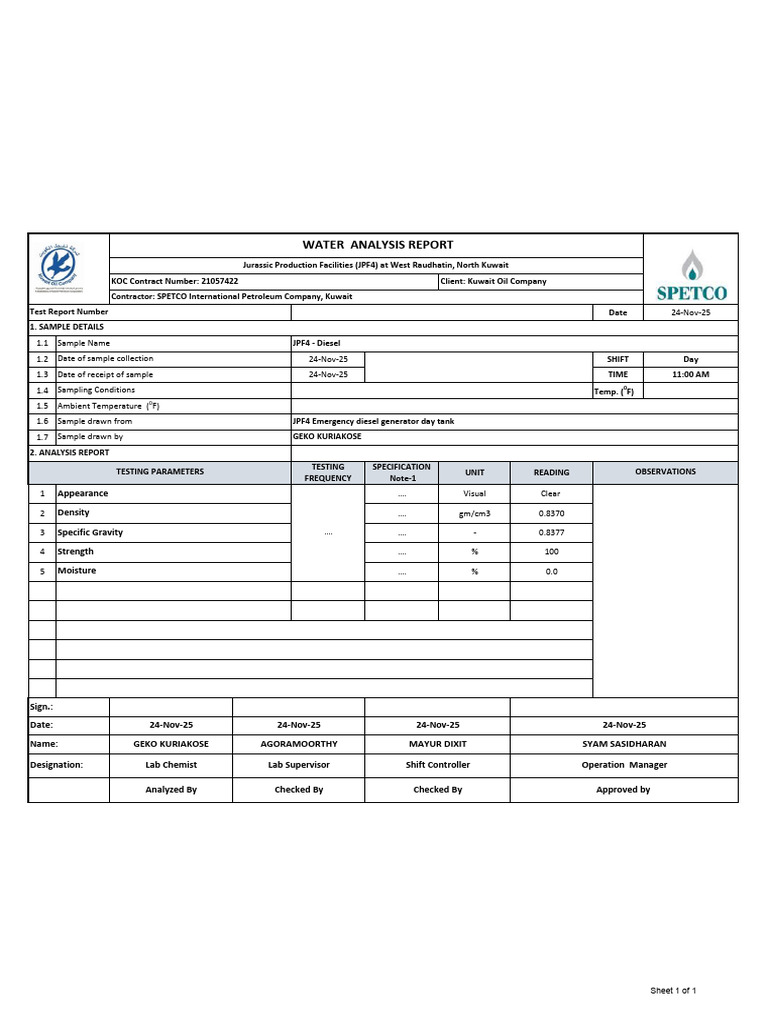 JPF4 - Emergency Diesel Generator Day Tank | PDF