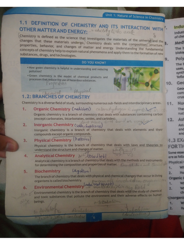 Chemistry Chapter 1 | PDF