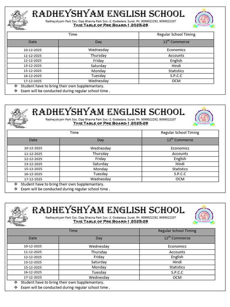 1st Preboard 12th Commerce | PDF
