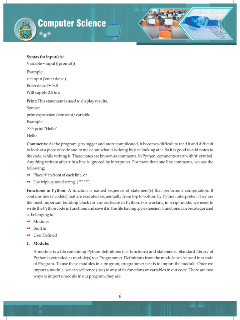 Computer Science Python Class 12 016 | PDF