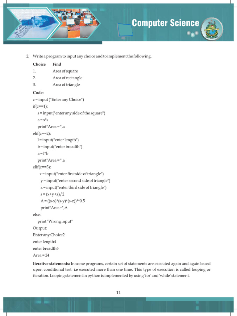 Computer Science Python Class 12 021 | PDF