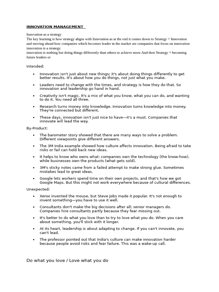 INNOVATION | PDF | Innovation | Leadership