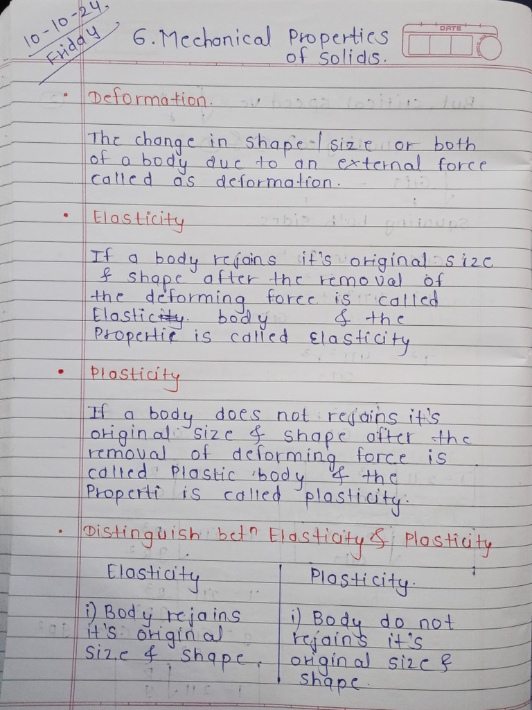 Mechanical Properties of Solids | PDF