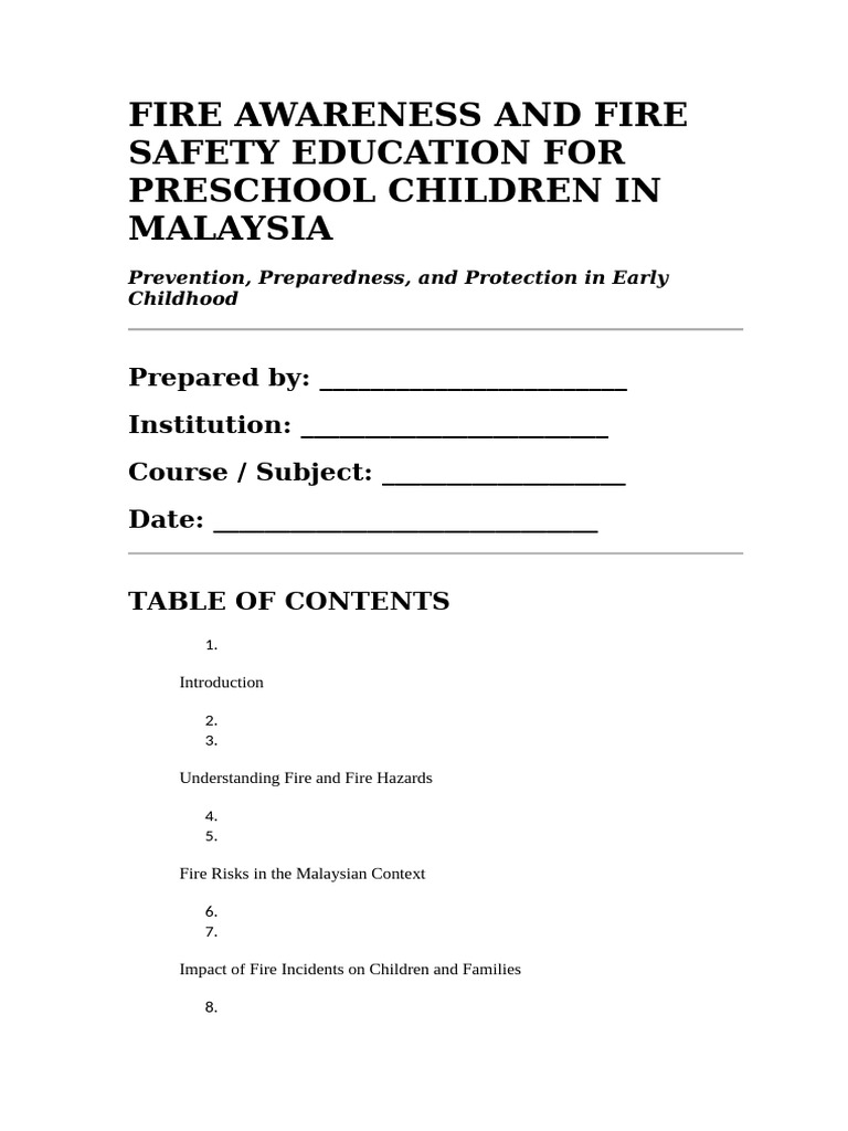 Fire Awareness and Fire Safety Education For Presc - 053143 | PDF ...