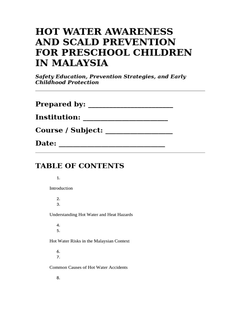 Hot Water Awareness and Scald Prevention For Presc - 053353 | PDF ...