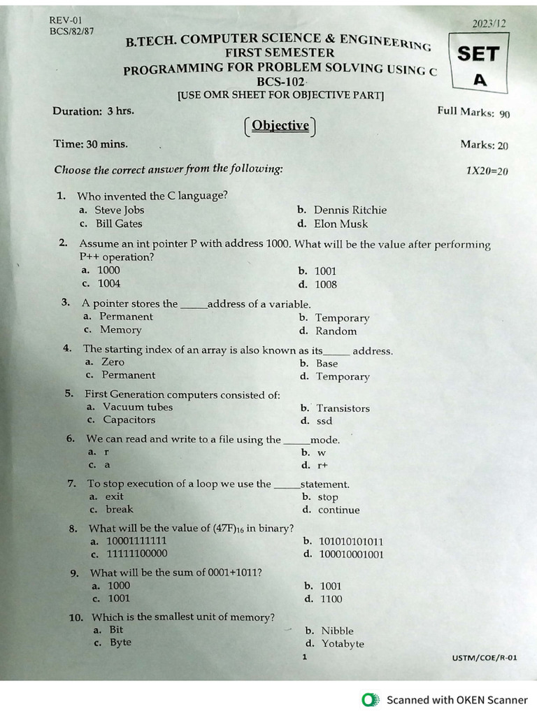 Previous Year Papers.tpd | PDF