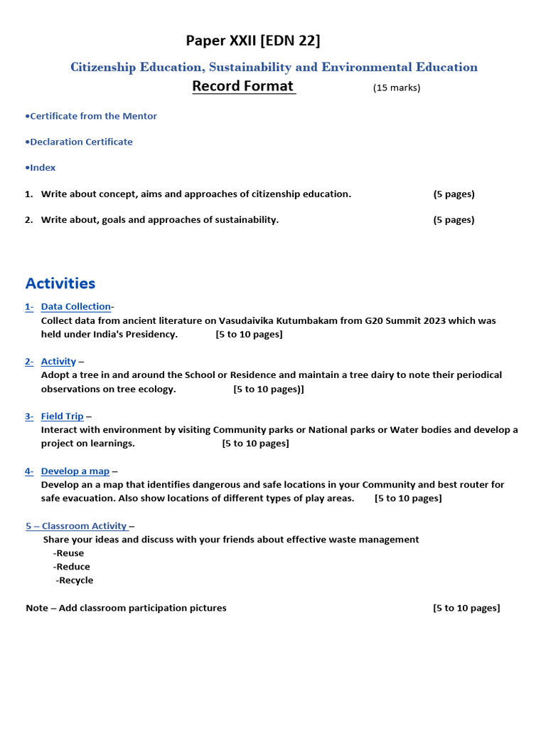 Citizenship Education, Sustainability and Environmental Education ...