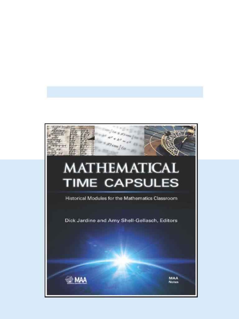 Mathematical Time Capsules Historical Modules for the Mathematics ...