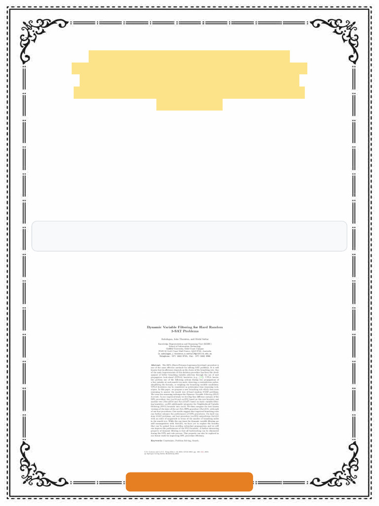 LNAI 2903 Dynamic Variable Filtering for Hard Random 3SAT Problems 1st ...