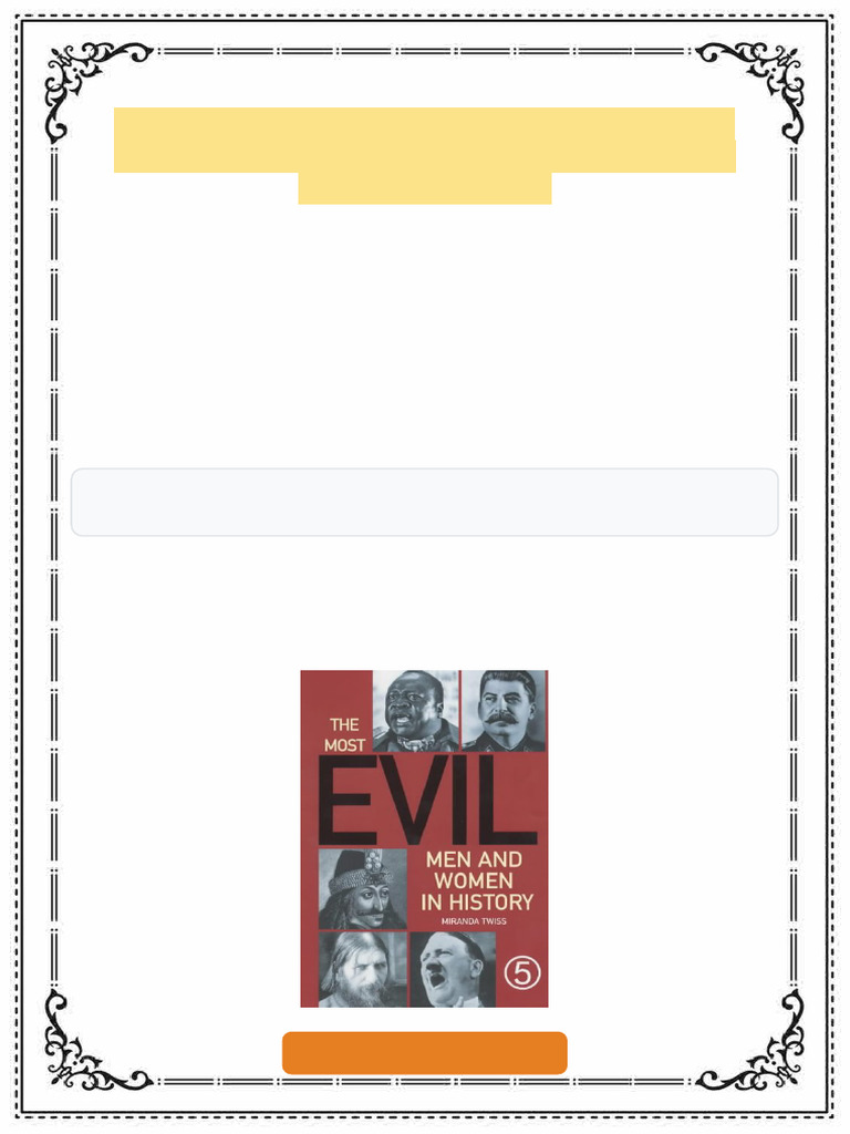 The Most Evil Men and Women in History Miranda Twiss Ebook Full ...