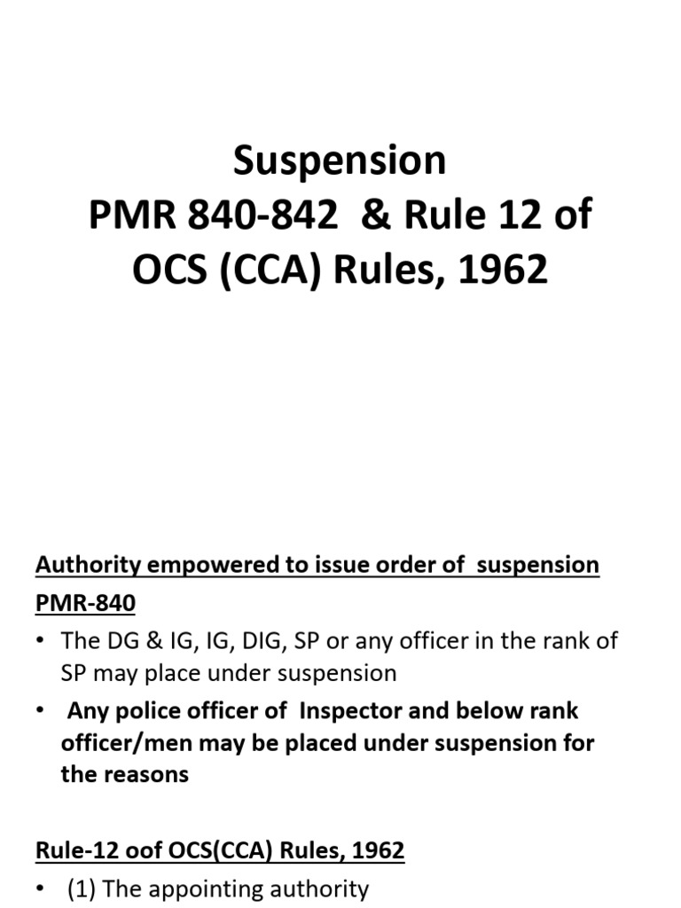 Guidelines for Government Suspension Procedures | PDF | Common Law ...