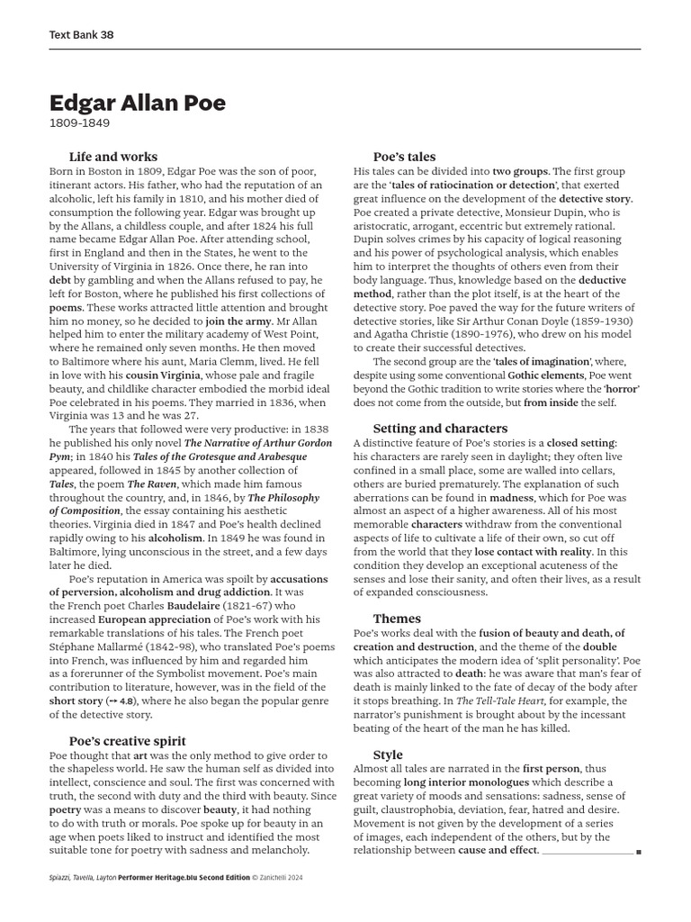 TB38 Poe The Tell-Tale Heart D | PDF | Edgar Allan Poe | Detective Fiction