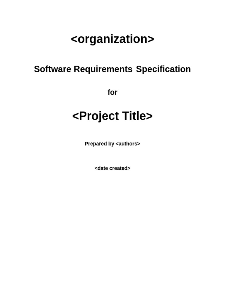 SRS Template(1) | PDF | Use Case | Computer Engineering