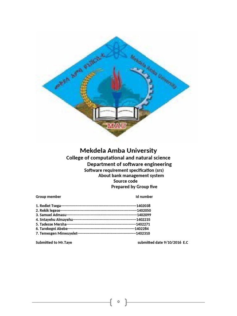 Srs Document for Bank Managment System | PDF | Conceptual Model ...