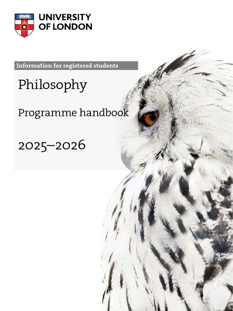 University of London Philosophy Handbook 2025 | PDF | Modern Philosophy ...