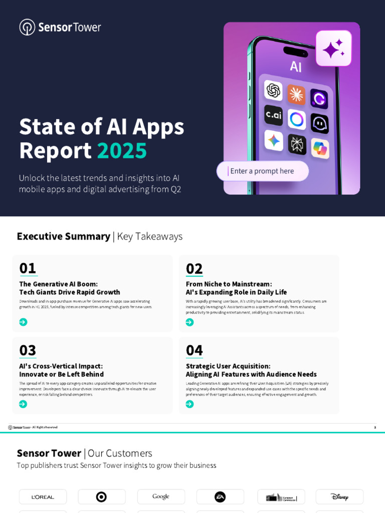 Sensor Tower State of Ai Apps Report 2025 | PDF | Mobile App ...