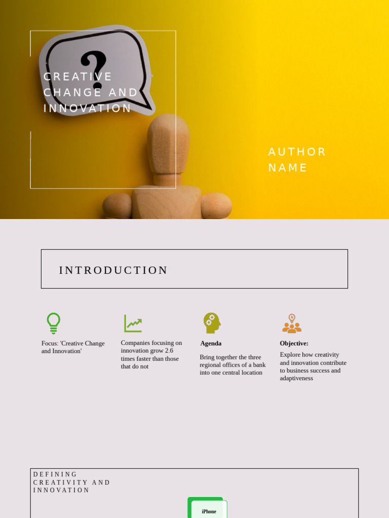 Creative Change and Innovation | PDF | Change Management | Innovation