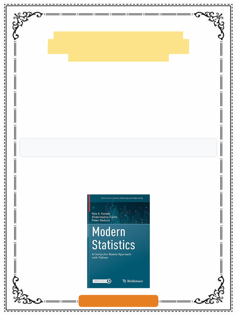 Modern Statistics: A Computer-Based Approach with Python (Statistics ...