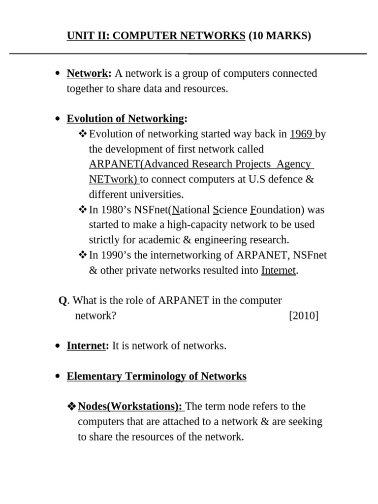 UNIT 2 - Computer Networks | PDF | Transmission Medium | Network Topology