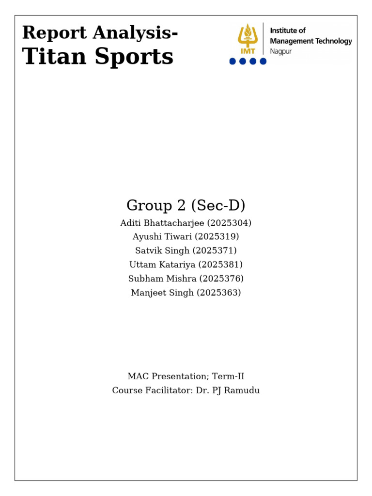 Group 2 Mac Project Sec-D | PDF | Business | Business Economics