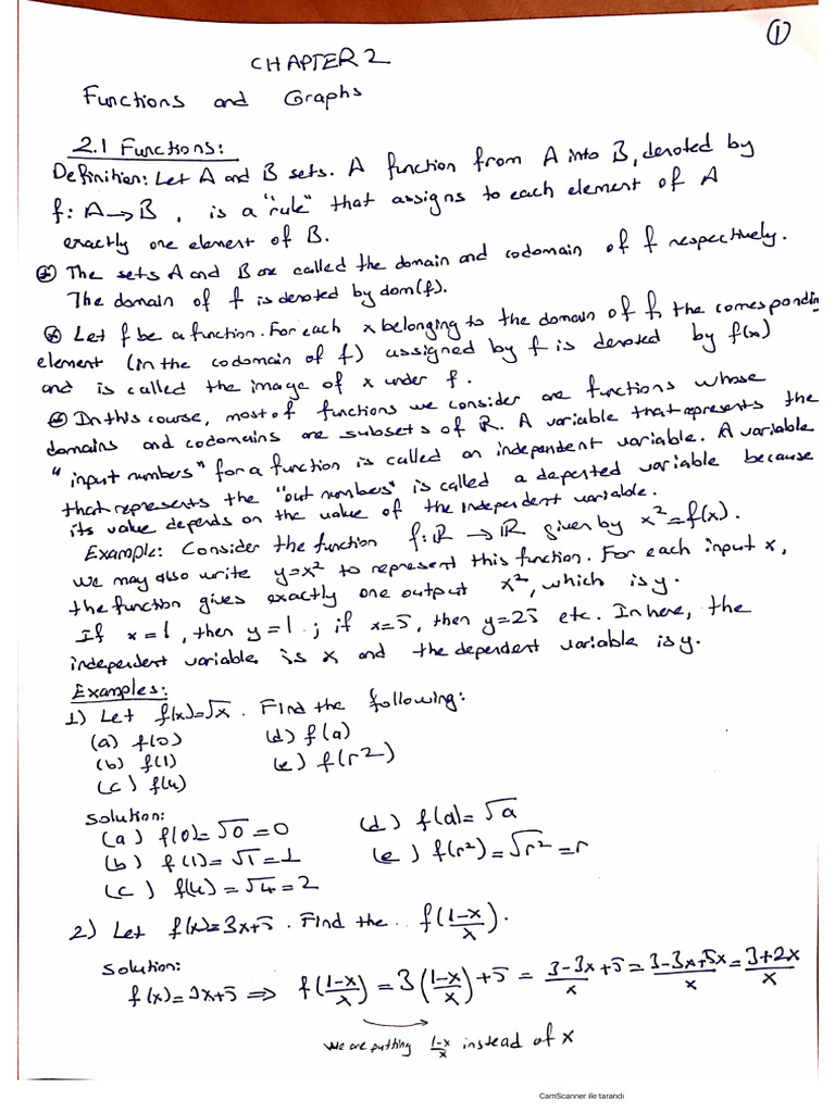 Math 101 - Chapter 2 | PDF